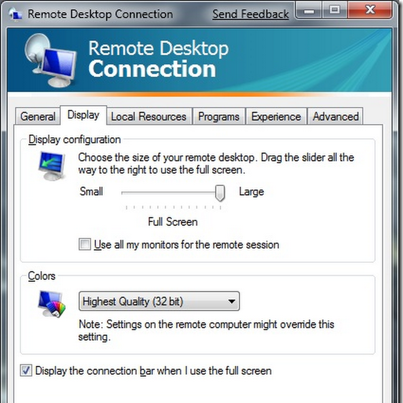 technorabble: Windows 7, Remote Desktop and Dual\Multi Monitors